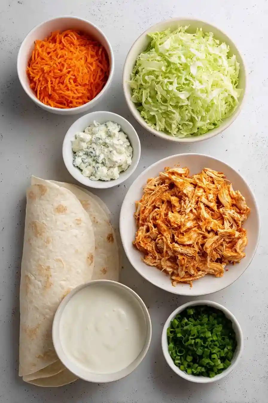 Buffalo Chicken Wraps Recipe with Ranch Dressing – Easy Dinner Idea