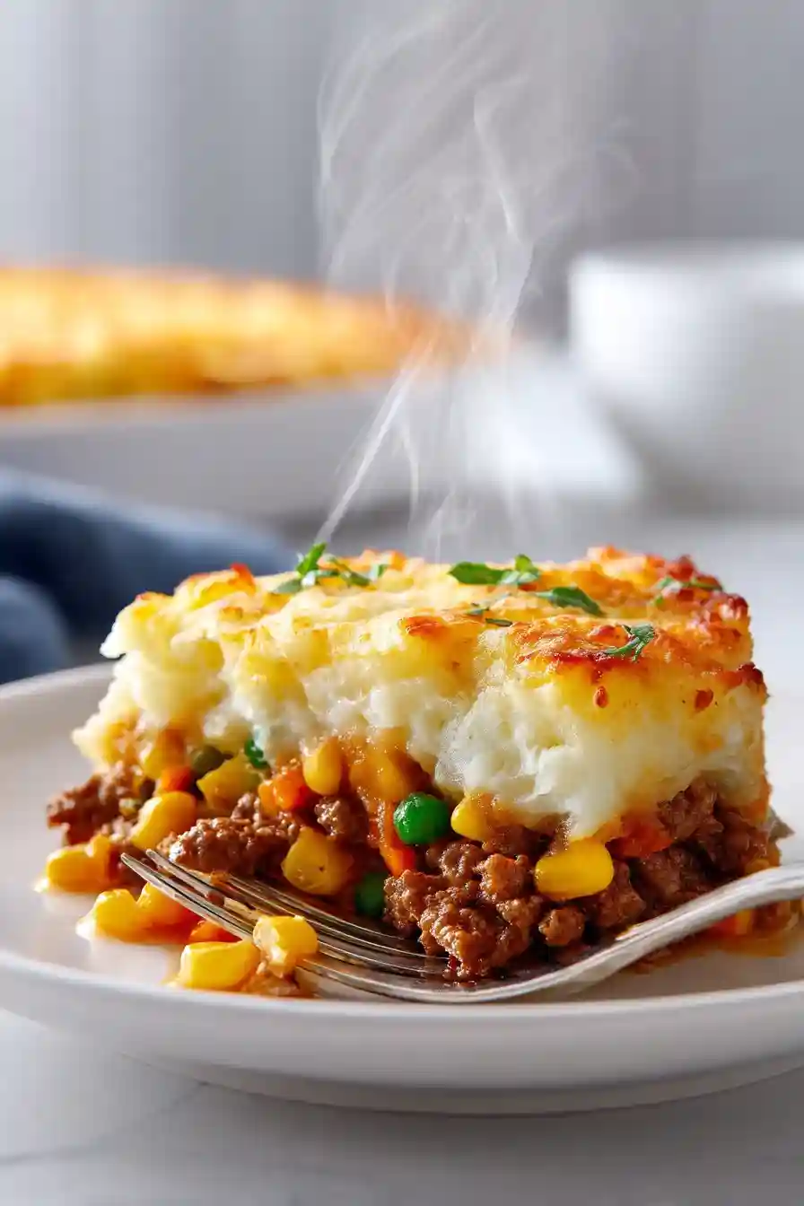 Chinese Pie Style Shepherd’s Pie with Ground Beef and Corn