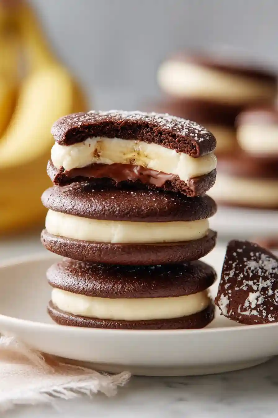 Chocolate Banana Sandwich Cookies – Cozy Valentine’s Day Treat