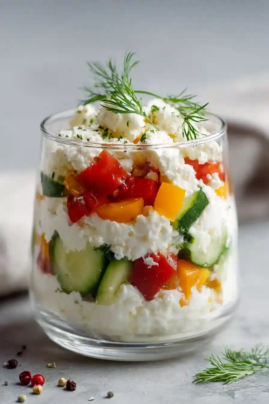 Cottage Cheese Savory Parfaits – Easy No-Cook Keto Snack Idea