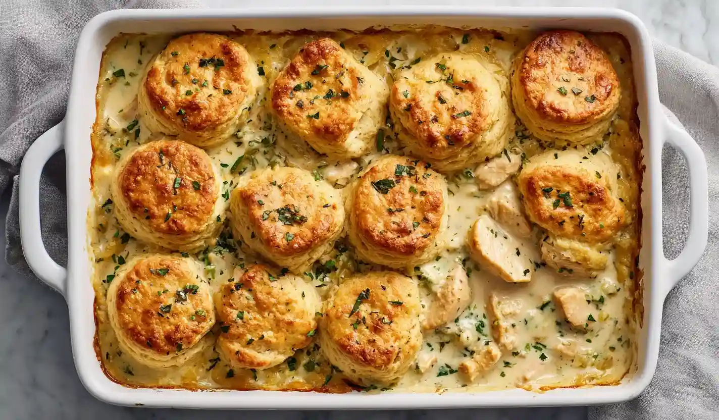 Herb Chicken Biscuit Bake – Cozy Simple Comfort Food