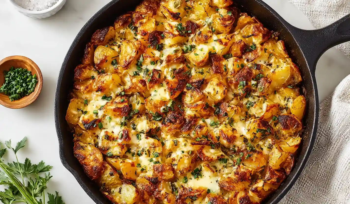 Savory Onion Potato Cheese Hash – Easy Breakfast Without Eggs