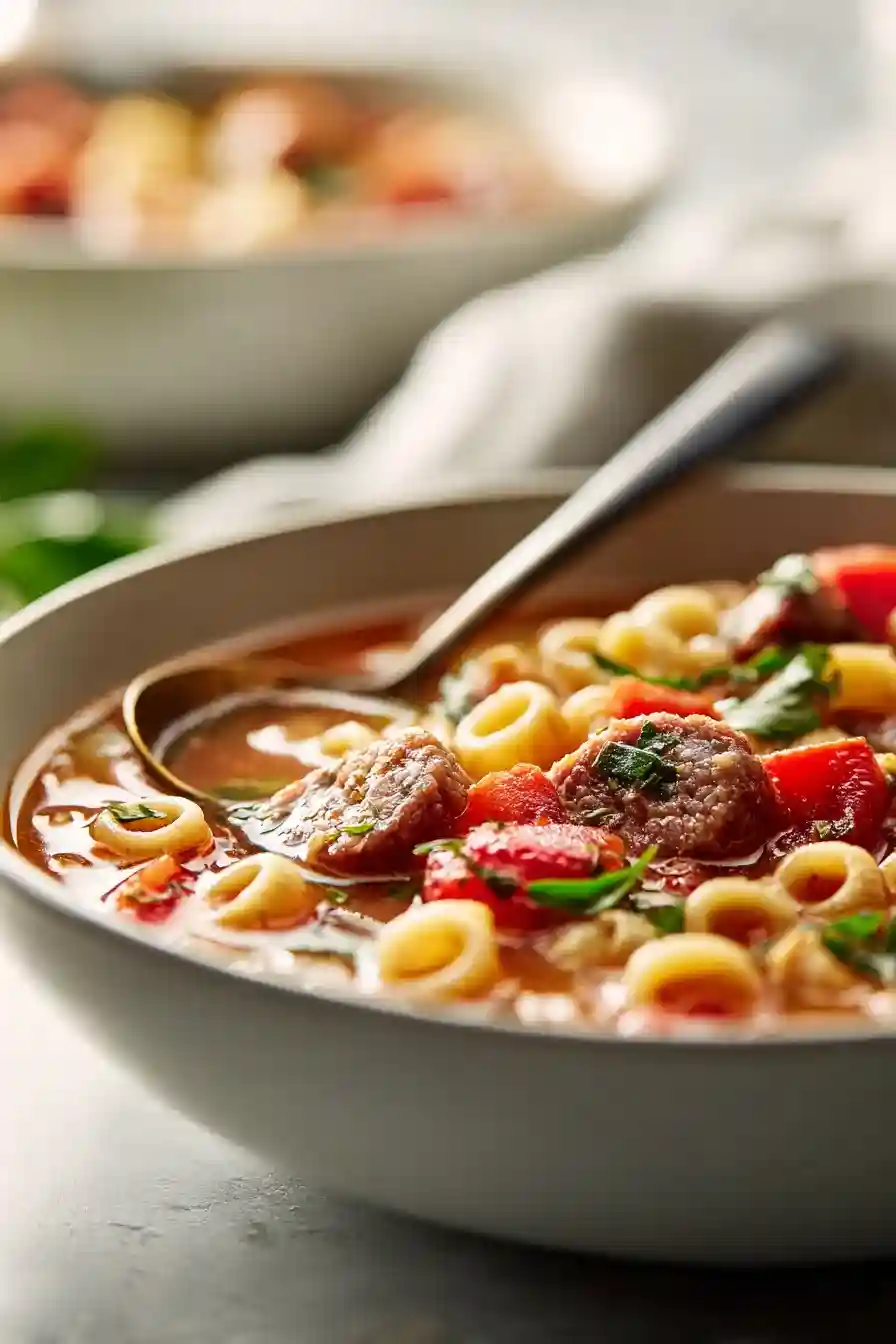 Creamy Parmesan Sausage Soup – Bold, Cozy & Filling