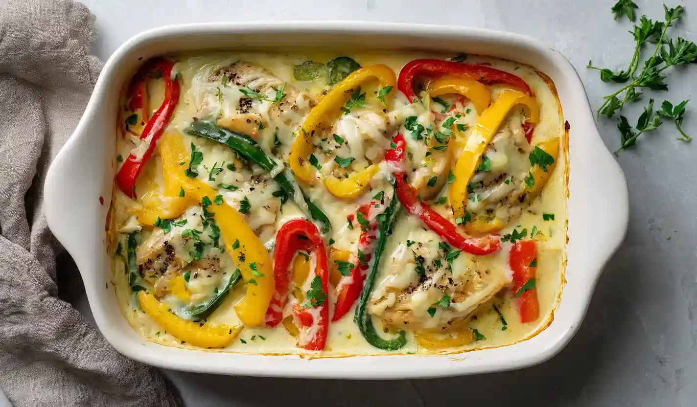 Low Carb Chicken Pepper Bake – Quick, Creamy Family Dinner