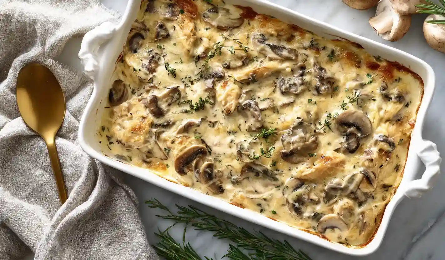 Low Carb Chicken Mushroom Bake – Creamy, Easy Comfort Meal