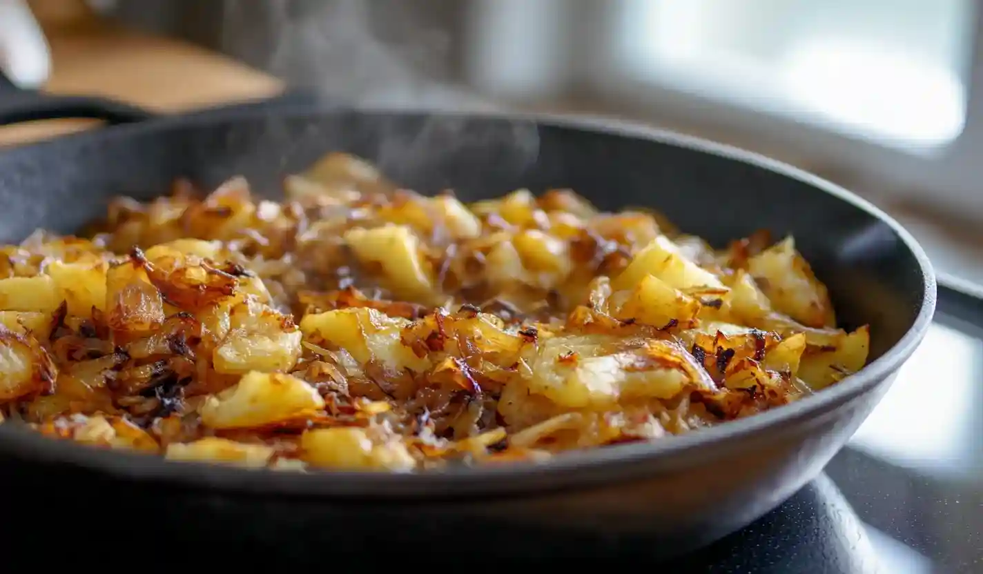 Bold Garlic Potato Cheese Hash – Quick Egg-Free Vegetarian Breakfast