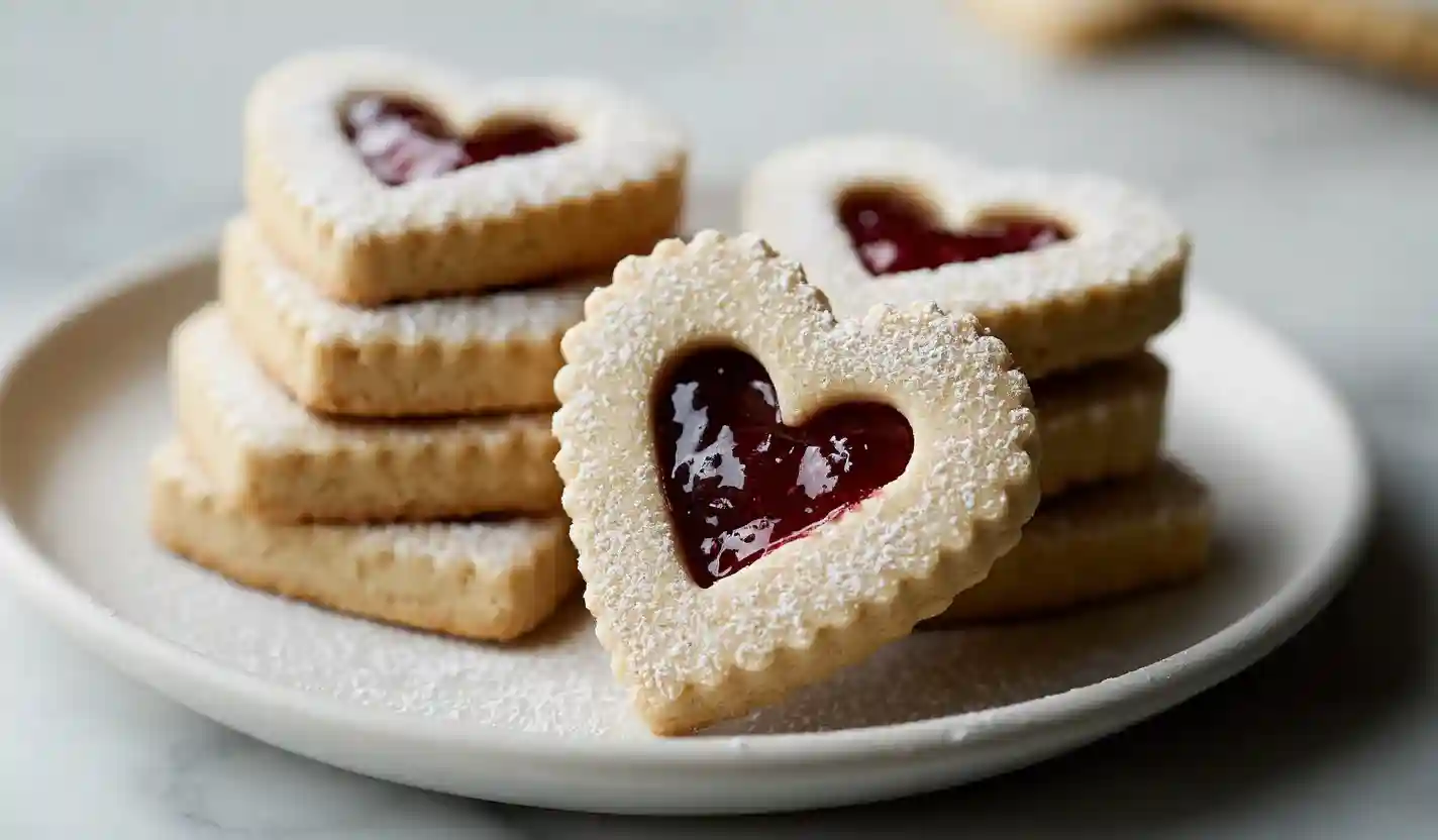 Chocolate Hazelnut Heart Jam Cookies – Valentine’s Day Treat Box Favorite