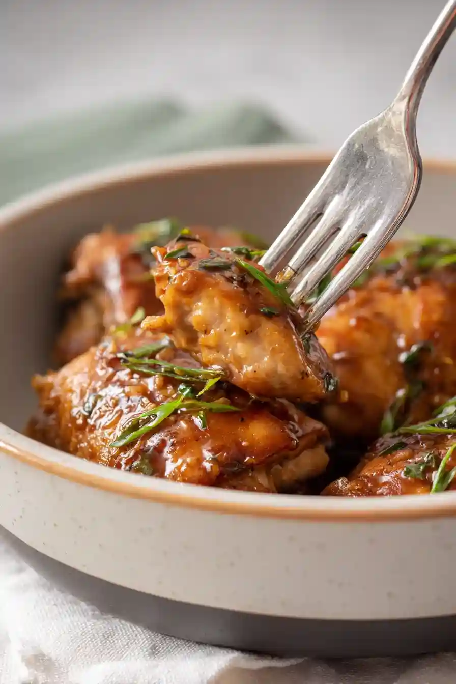 Slow Cooker Honey Garlic Chicken Thighs | Juicy Crockpot Dinner