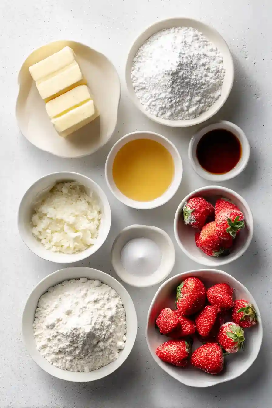 Strawberry Almond Shortbread Cookies: 6-Ingredient Hearts!