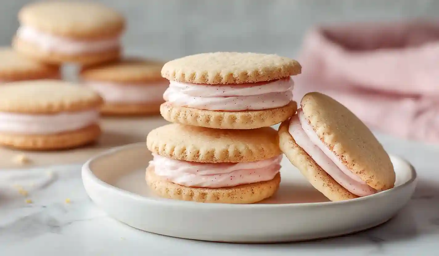 Strawberry Cream Sandwich Cookies – Soft Valentine’s Day Treats