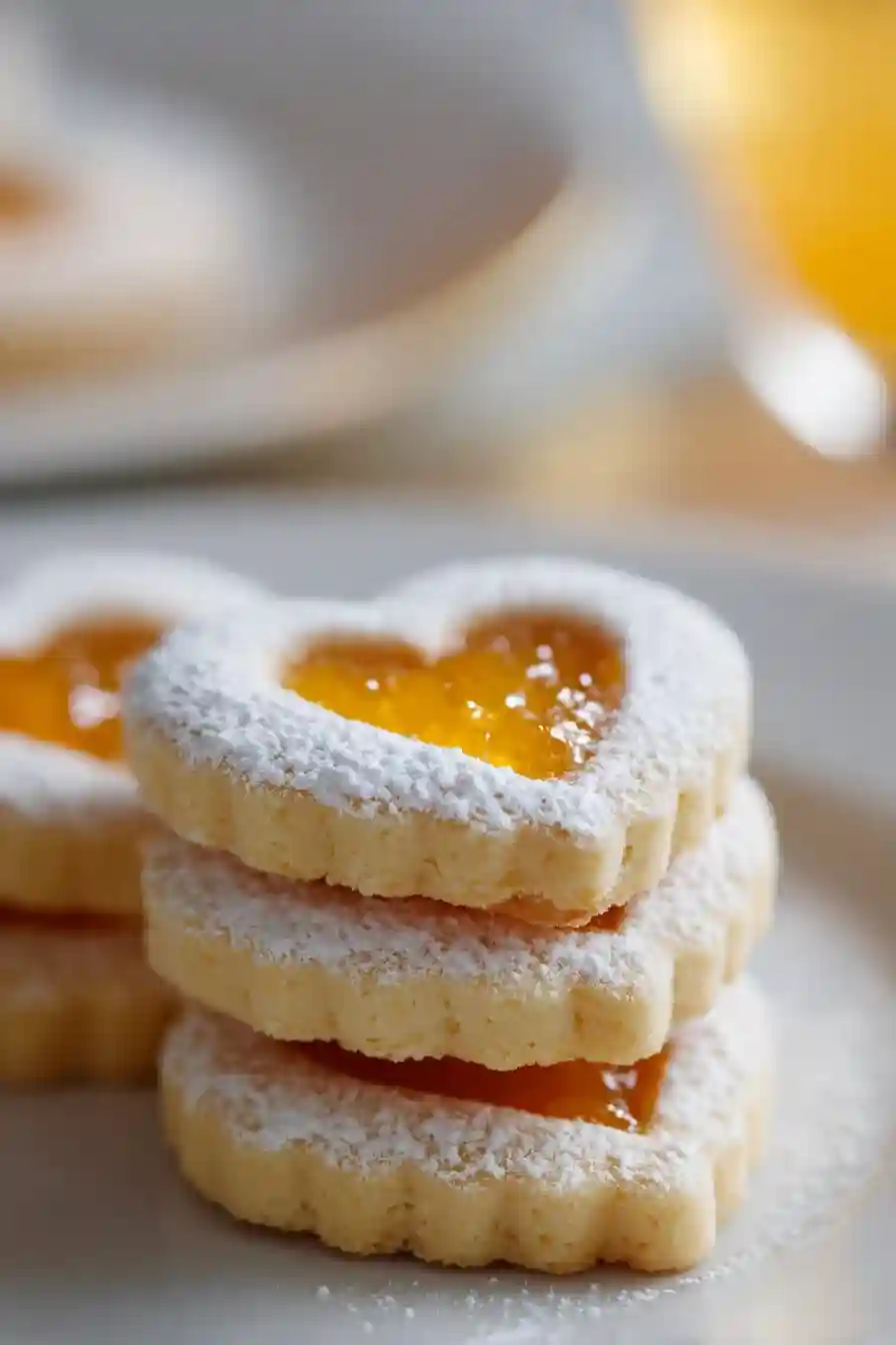 Vanilla Butter Heart Cookies with Apricot Jam – Valentine’s Day Classic